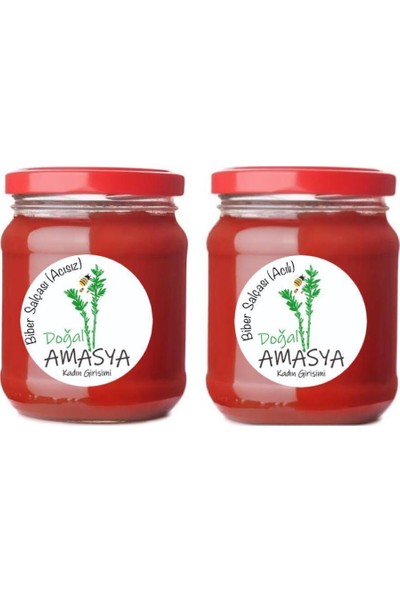 Doğal Amasya Acılı ve Acısız Biber Salçası 2 kg
