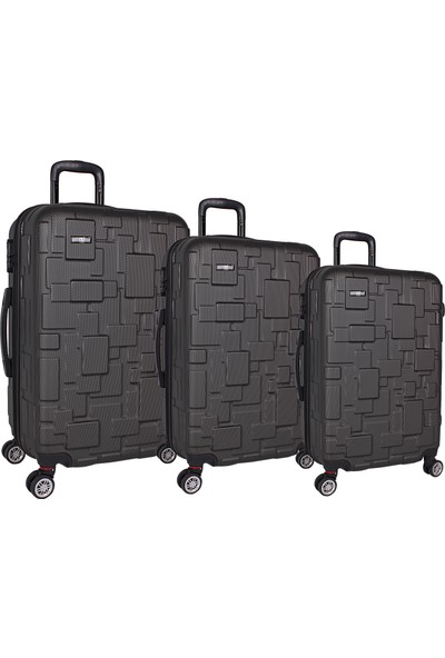 Bagacar LEGO 8 Tekerlek Fiber Abs Valiz Seti Antrasit Bagacar LEGO 8 Tekerlek Fiber Abs Valiz Seti Antrasit