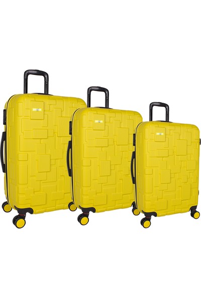 Bagacar LEGO 8 Tekerlek Fiber Abs Valiz Seti Sarı Bagacar LEGO 8 Tekerlek Fiber Abs Valiz Seti Sarı