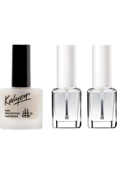 Kalyon Tırnak Besleyici 11 ml ve Pastel 2'li Parlatıcı Oje