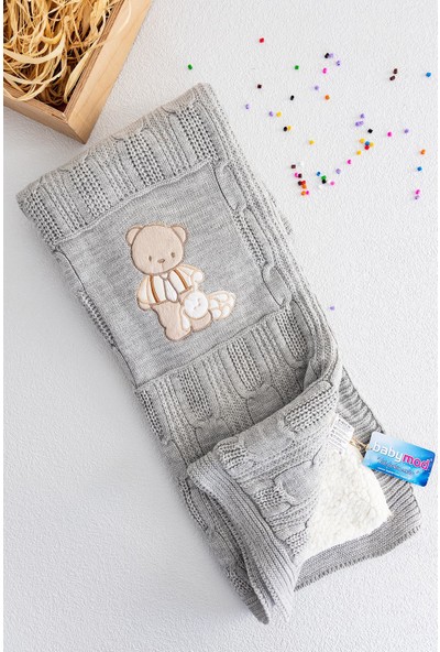 Babymod Ayıcık Figürlü Triko Bebek Battaniyesi Babymod Ayıcık Figürlü Triko Bebek Battaniyesi