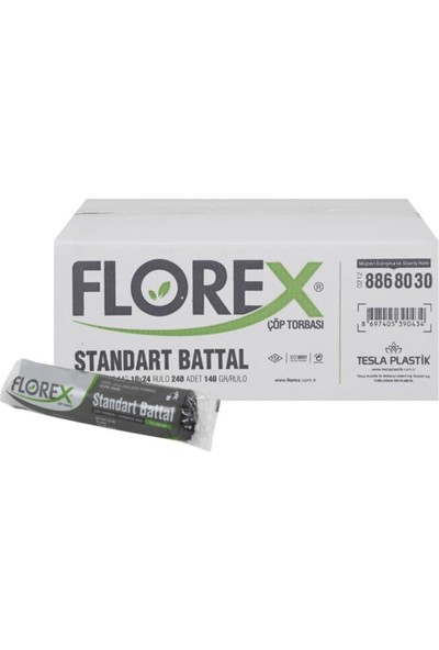 Florex Standart Çöp Poşeti Battal Boy 72 x 95 cm 24'lü