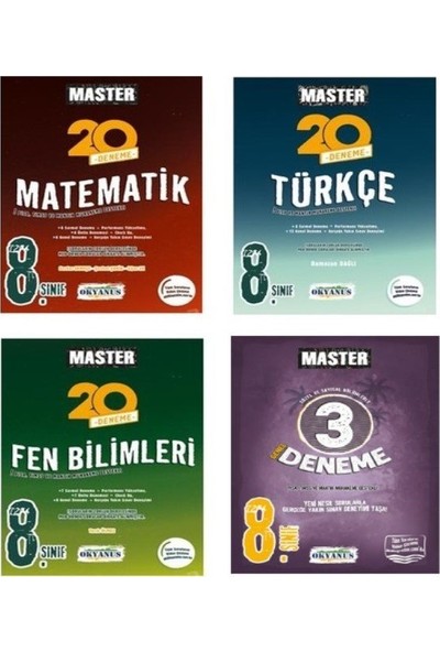 Okyanus 8. Sınıf LGS Master Türkçe Matematik Fen Genel Deneme Seti Okyanus 8. Sınıf LGS Master Türkçe Matematik Fen Genel Deneme Seti