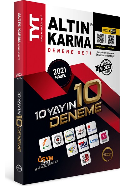 Altın Karma Yayınları TYT 10 Farklı Yayın 10 Deneme Seti Altın Karma Yayınları TYT 10 Farklı Yayın 10 Deneme Seti