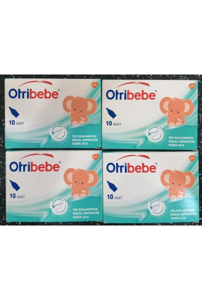 Otribebe Nazal Burun Aspiratörü Yedek Ucu 10'lu x 4 Adet Otribebe Nazal Burun Aspiratörü Yedek Ucu 10'lu x 4 Adet