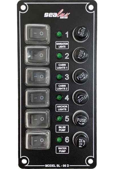 Sealux Marine Tekne Switch Panel - Sigorta Paneli Izoleli Sealux Marine Tekne Switch Panel - Sigorta Paneli Izoleli