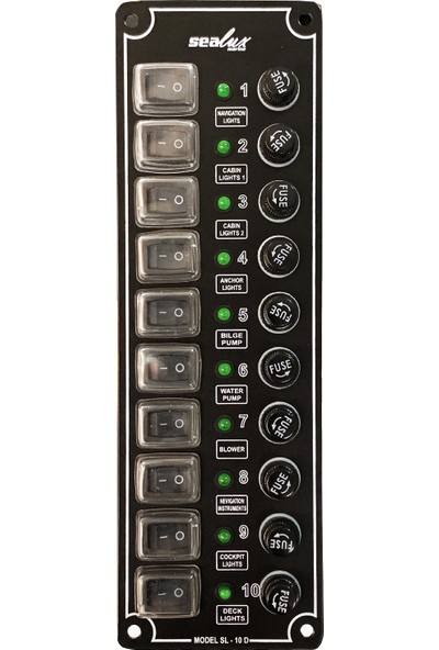 Sealux Marine Tekne Switch Panel - Sigorta Paneli Izoleli Sealux Marine Tekne Switch Panel - Sigorta Paneli Izoleli