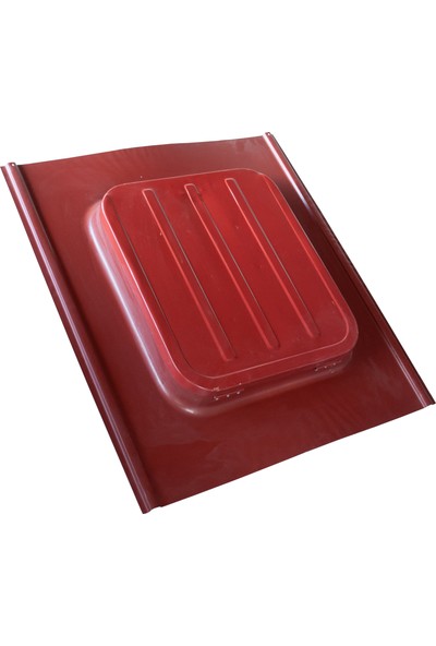 İnce Çatı Kiremit Çatı Çıkış Kapağı 95X85 Kırmızı-Camsız