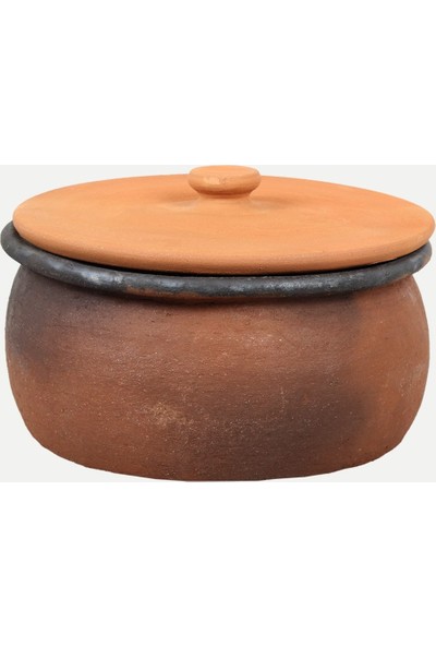 Seladon Toprak Güveç 4-6 Kişilik 22 cm * 11 cm Güveç Kapağı Hediyeli