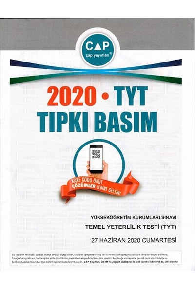 Çap 2020 Tyt Tıpkı Basım