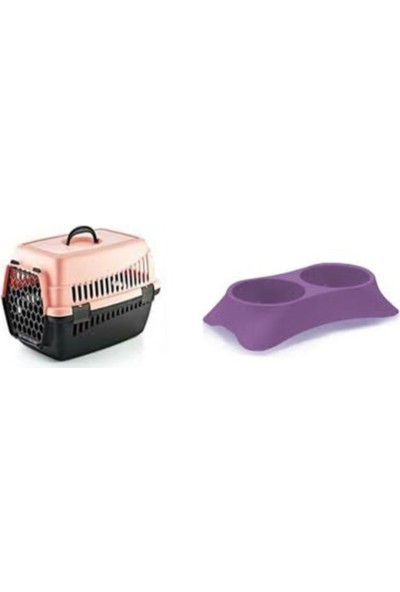 Şenyayla Kedi Köpek Taşıma Sepeti + Mama Kabı