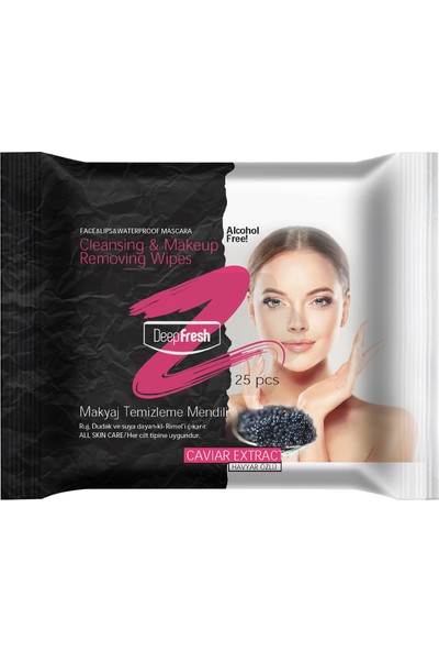 Deep Fresh Makyaj Temizleme Mendili Havyar Özü 25 Yaprak Deep Fresh Makyaj Temizleme Mendili Havyar Özü 25 Yaprak