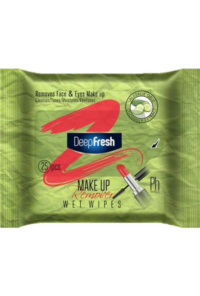Deep Fresh Makyaj Temizleme Mendili Salatalık 25 Yaprak Deep Fresh Makyaj Temizleme Mendili Salatalık 25 Yaprak