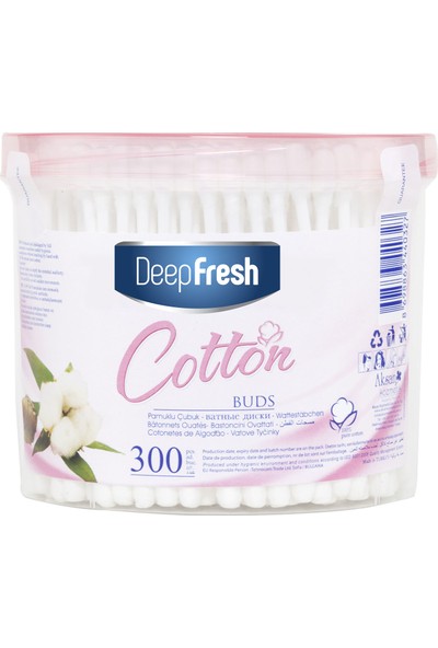 Deep Fresh Pamuklu Kulak Temizleme Çubuğu 300 Adet Deep Fresh Pamuklu Kulak Temizleme Çubuğu 300 Adet
