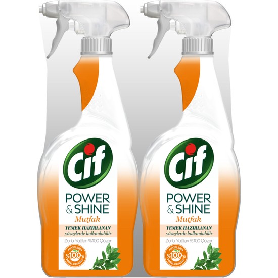 Cif Power & Shine Mutfak Sprey Temizleyici 750 ml 2’li Set Fiyatı