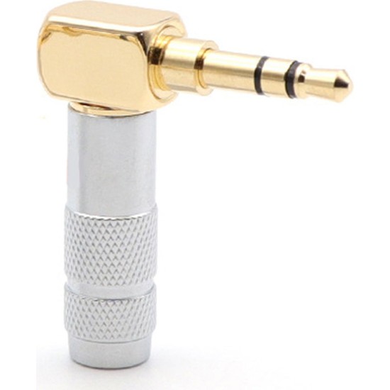 Hermoso 3.5mm L Shape Jack Altın Kaplama 90 Derece Açılı Ses Fiyatı