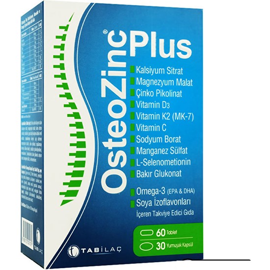 Tab Osteozinc Plus 30 Kapsül ve 60 Tablet Fiyatı