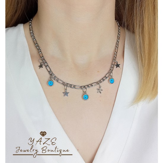 Yaze Jewelry Nazar Boncuklu ve Yıldızlı Şanş Kolyesi Fiyatı