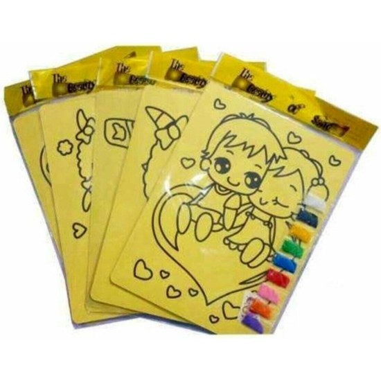 Kum Boyama Seti Erkek Modeller- A4 Boyutunda Kum Boyama Seti Fiyatı