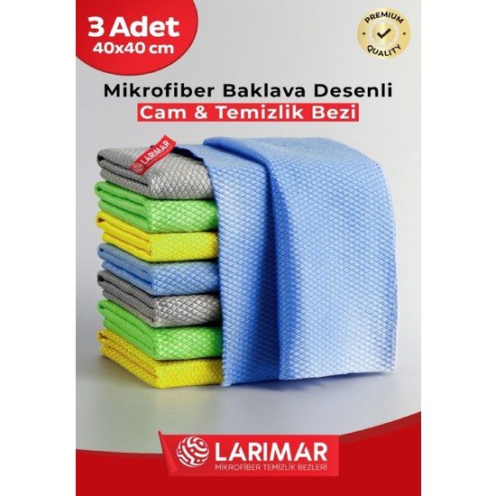 Larimar 21 Adet Karma Mikrofiber Temizlik Bezleri Zor Kir, Ahşap, Cam ...