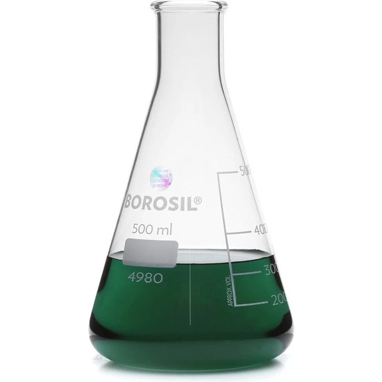 Zürih Ticaret Cam Erlen 500 ml Erlenmeyer Flask Dar Boyunlu Fiyatı