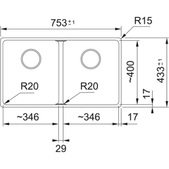 Franke - Mrg 120-35-35 Nero Tezgahaltı 2 Gözlü Granit Evye Fiyatı