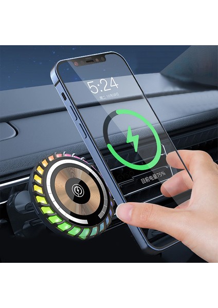 Ally W06 Magsafe Rgb 15W Kablosuz Hızlı Şarj Cihazı ve Araç Fiyatı