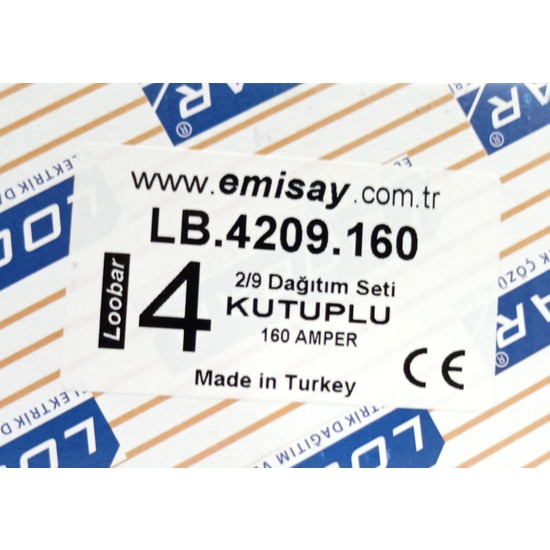 Loobar LB.4209.160 4 Kutup 2/9 160A Dağıtım Seti Fiyatı