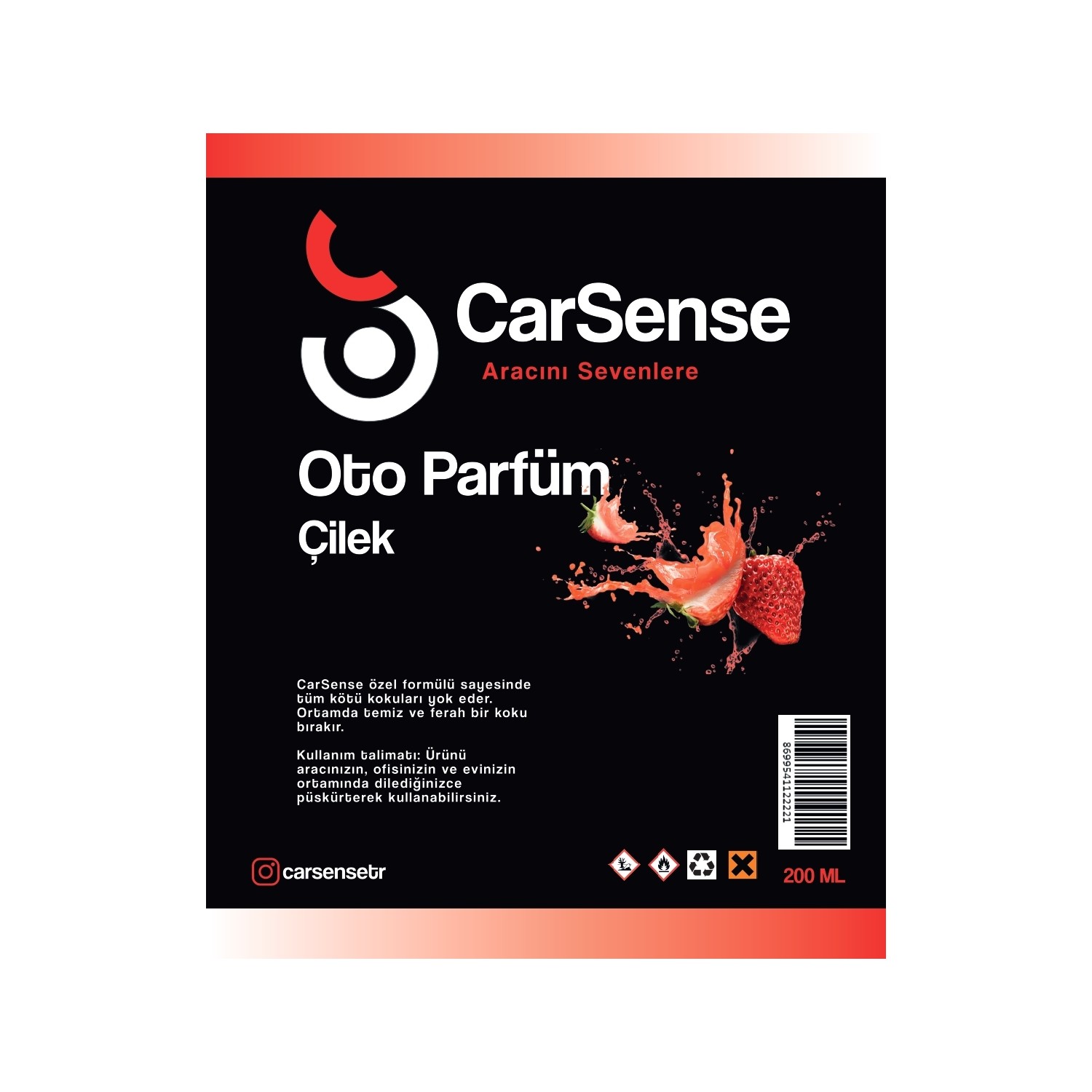 Carsense Oto Parfüm Çilek - Sprey Araç Kokusu 200 ml Fiyatı