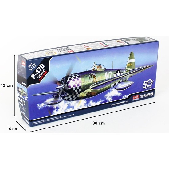 Academy 12474 1/72 P-47D Thunderbolt (Eileen) Savaş Uçağı Fiyatı