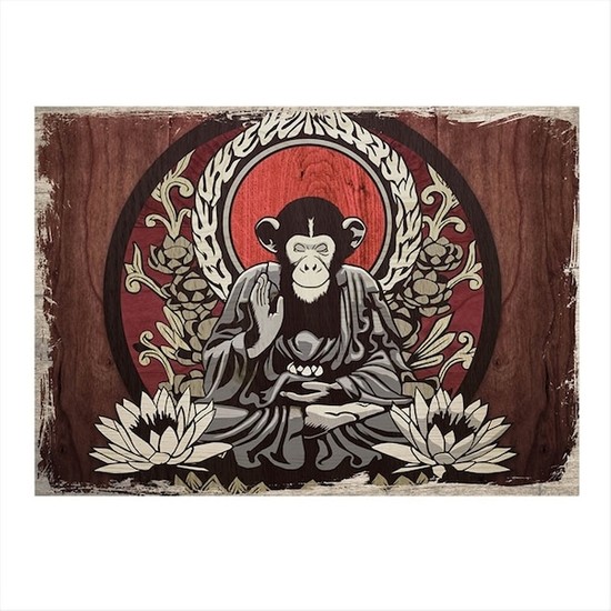 Wonder Like Zen Monkey Ahşap Poster 10*15 cm Fiyatı