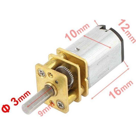 Robotus Hp 6V 300RPM Mikro Redüktörlü Dc Motor | Mini Sumo Fiyatı