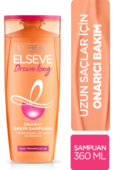 L'Oreal Paris Elseve Dream Long Onarıcı Bakım Şampuanı 360ml L'Oreal Paris Elseve Dream Long Onarıcı Bakım Şampuanı 360ml