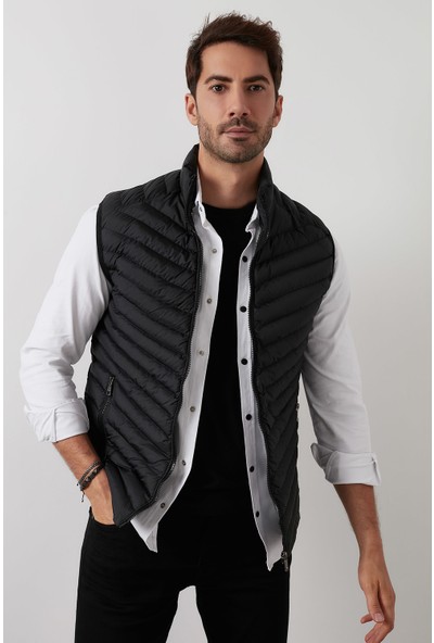 Buratti Slim Fit Dik Yaka Kapitone Şişme Yelek Erkek Yelek 5852004