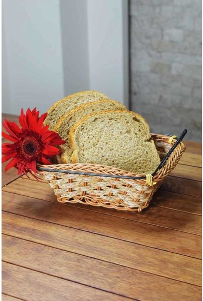 3 Er Hasır Pan Kare Ekmek Sepeti