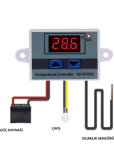 Joytech XH-W3001 220V Ac Dijital Termostat Akvaryum Kuluçka Makinesi Joytech XH-W3001 220V Ac Dijital Termostat Akvaryum Kuluçka Makinesi