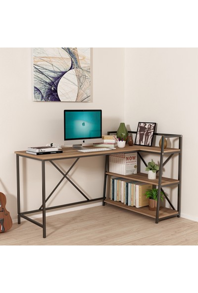 Mordeka Kitaplıklı Çalışma Masası Bilgisayar Masası Mordeka Kitaplıklı Çalışma Masası Bilgisayar Masası