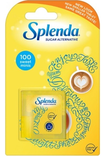 Splenda Splenda Sugar Alternative Tatlandırıcı 5 x 100 Tablet 7.5 gr Splenda Splenda Sugar Alternative Tatlandırıcı 5 x 100 Tablet 7.5 gr