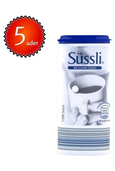 Süssli Tatlandırıcı 1.200 Tablet x 5'li 100 gr
