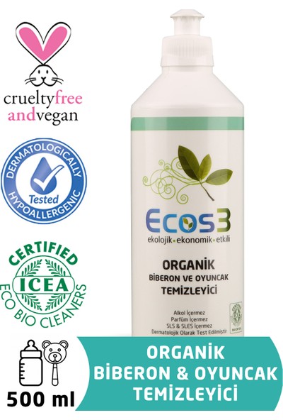 Ecos3 Organik Biberon Ve Oyuncak Temizleyici (500 Ml)