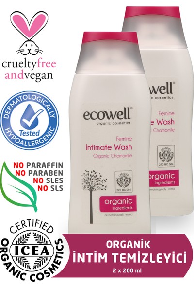Ecowell Organik Intim Temizleyici 2'li Set (2 X 200 Ml)