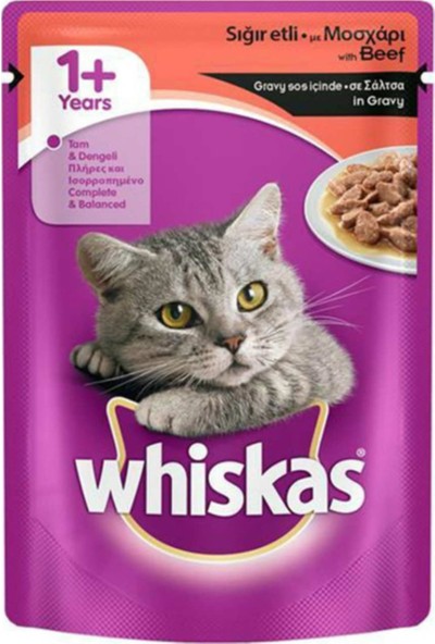 Whiskas Sığır Etli Yaş Mama 100 gr Whiskas Sığır Etli Yaş Mama 100 gr