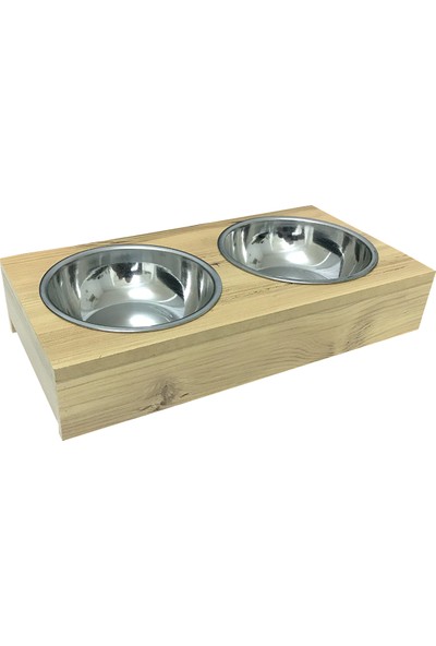 PetCrew Ahşap İkili Mama Kabı 280 ml PetCrew Ahşap İkili Mama Kabı 280 ml