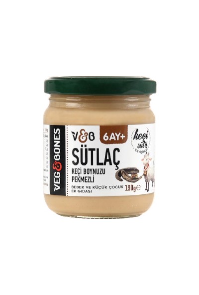 Veg&Bones Keçi Sütlü Keçi Boynuzu Pekmezli Sütlaç 190 gr Veg&Bones Keçi Sütlü Keçi Boynuzu Pekmezli Sütlaç 190 gr