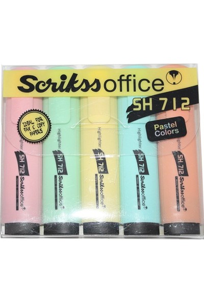 Scrikss Pastel Fosforlu Kalem 5li Blister SH712 Scrikss Pastel Fosforlu Kalem 5li Blister SH712