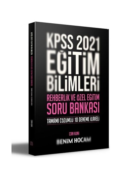 Benim Hocam Yayınları 2021 Kpss Eğitim Bilimleri Rehberlik Ve Özel Eğitim Soru Bankası - Can Köni Benim Hocam Yayınları 2021 Kpss Eğitim Bilimleri Rehberlik Ve Özel Eğitim Soru Bankası - Can Köni