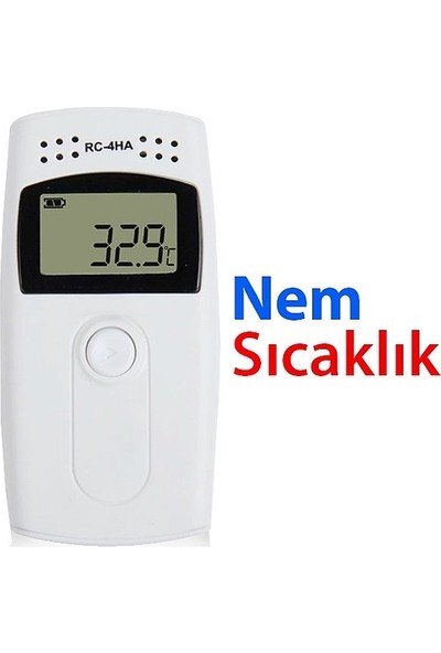 Tekno İstanbul Mini Sıcaklık ve Nem Kayıt Cihazı Datalogger Rc-4ha