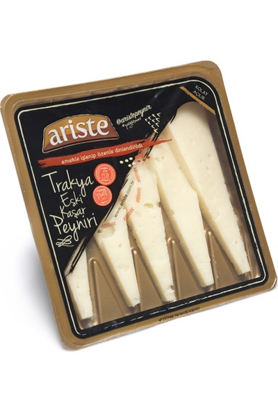 Ariste Trakya Eski Kaşar Peyniri - Dilimli 200 gr Ariste Trakya Eski Kaşar Peyniri - Dilimli 200 gr