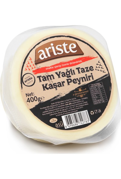 Ariste Taze Kaşar Peyniri 400 gr Ariste Taze Kaşar Peyniri 400 gr