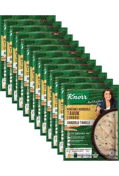 Knorr Refika’dan Mantarlı Kuskuslu Tavuk Çorbası 75 G x 12'li Knorr Refika’dan Mantarlı Kuskuslu Tavuk Çorbası 75 G x 12'li